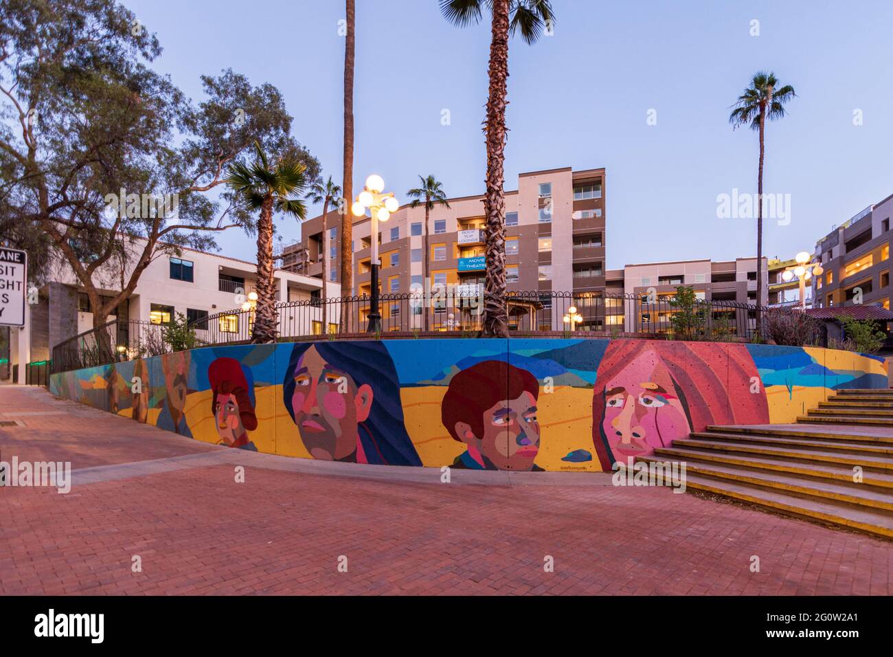 TUCSON, UNITED STATES - Jun 03, 2021: Arizona Mural in Downtown Tucson ...