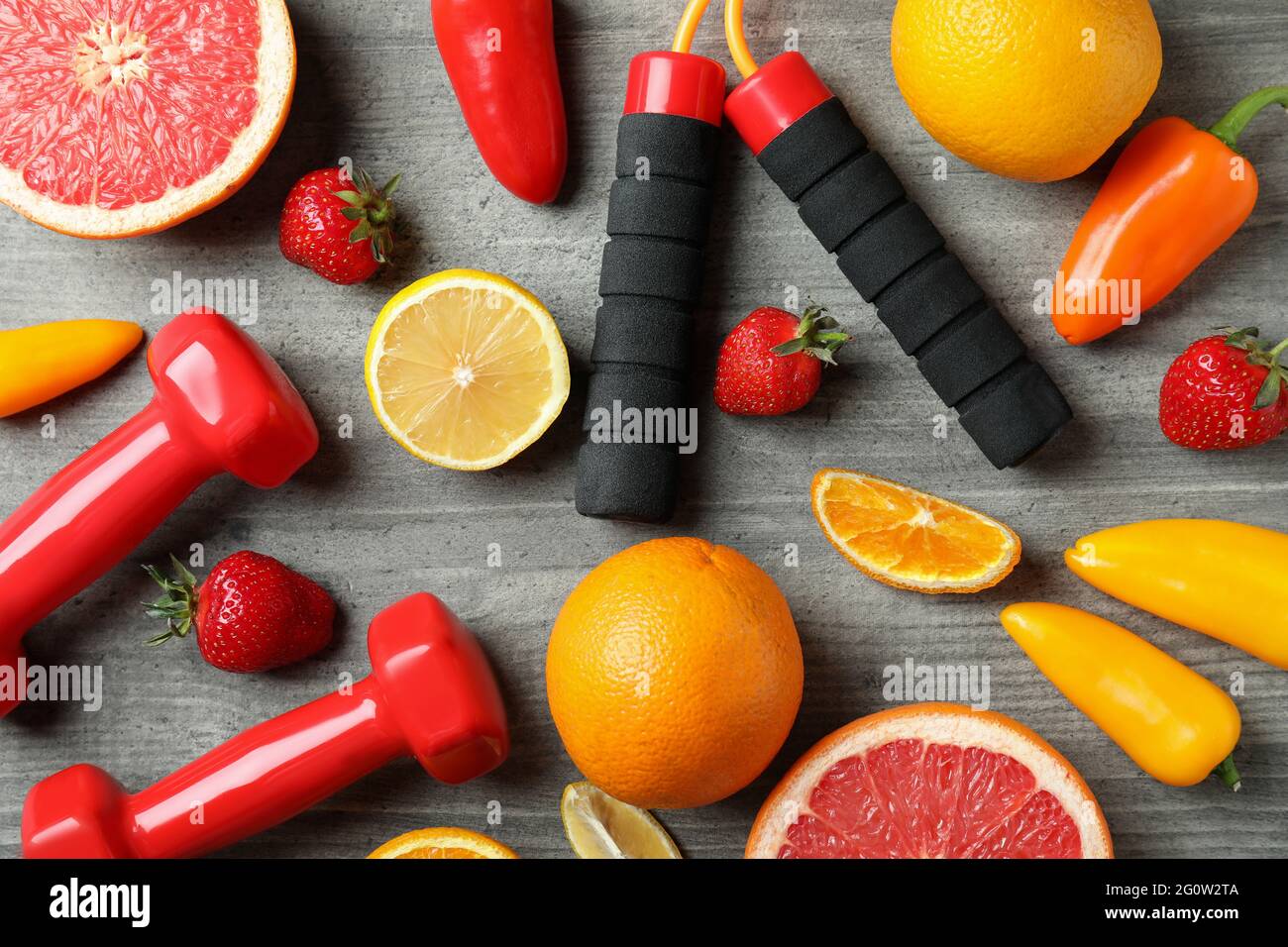 Healthy food dumbbells hi-res stock photography and images - Alamy