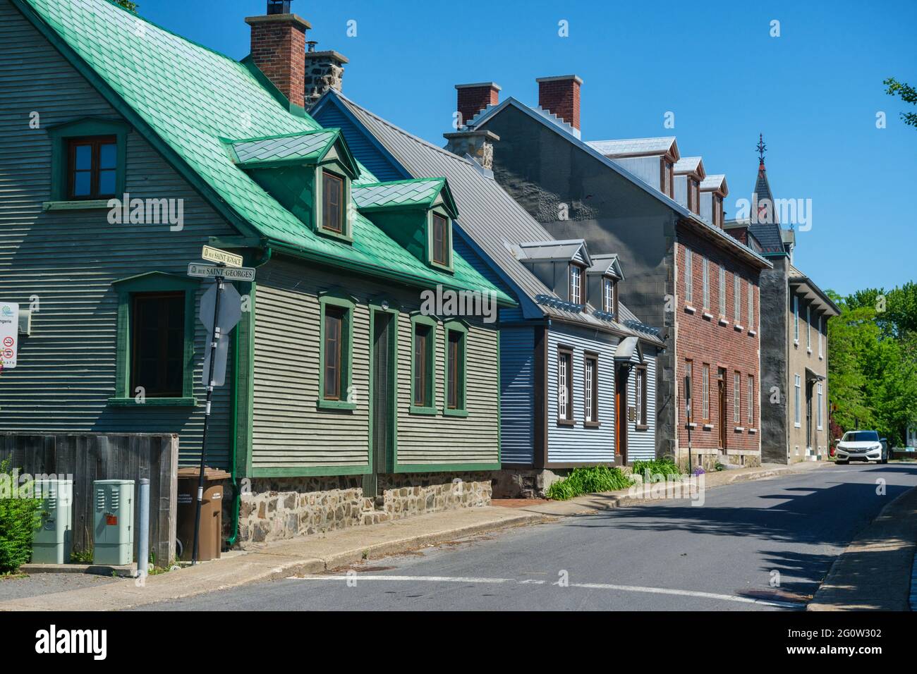 Old La Prairie Heritage site near Montreal, Quebec, Canada. Traditional ...