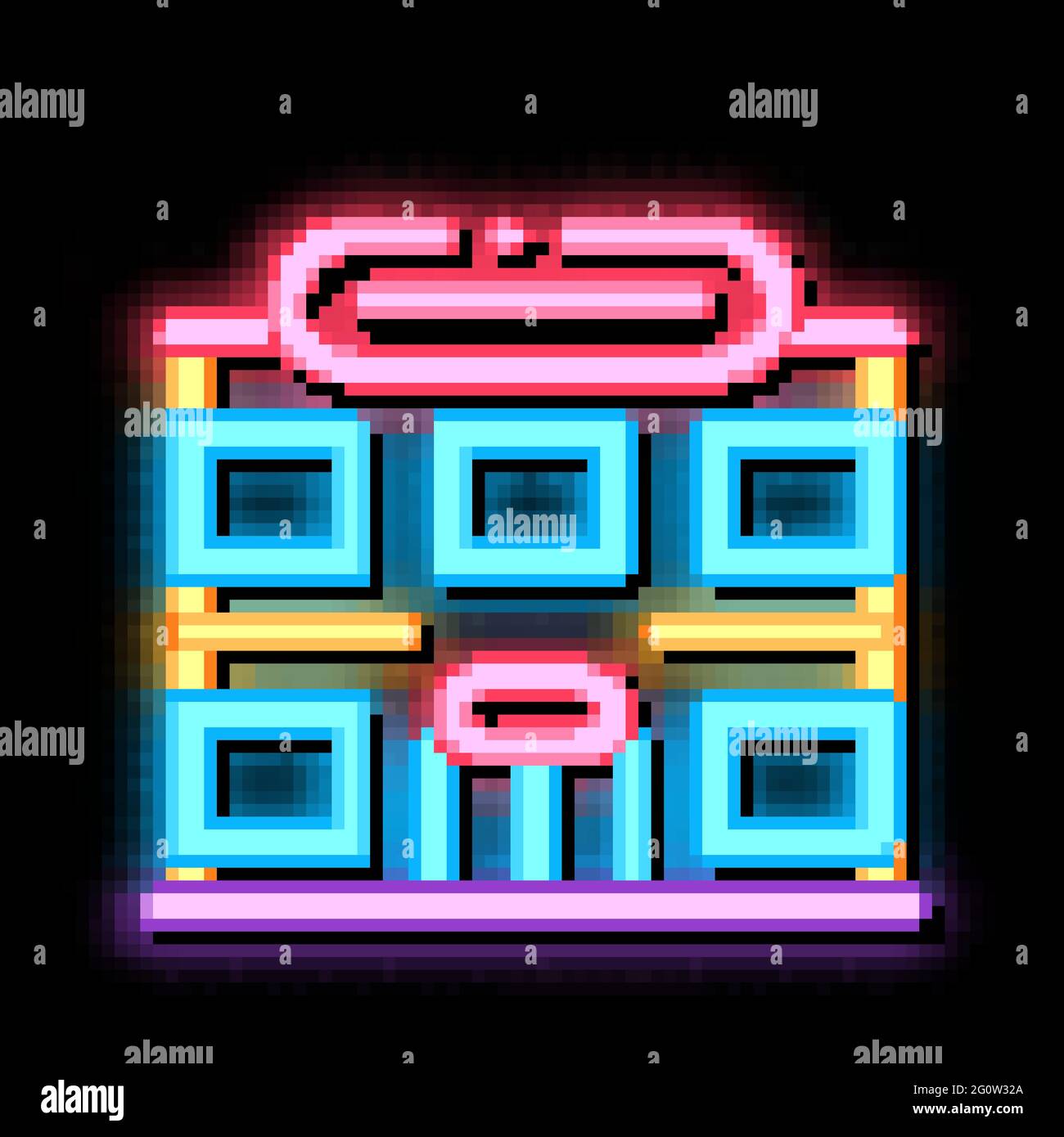 Supermarket Neon Glow Icon Illustration Stock Vector Image And Art Alamy