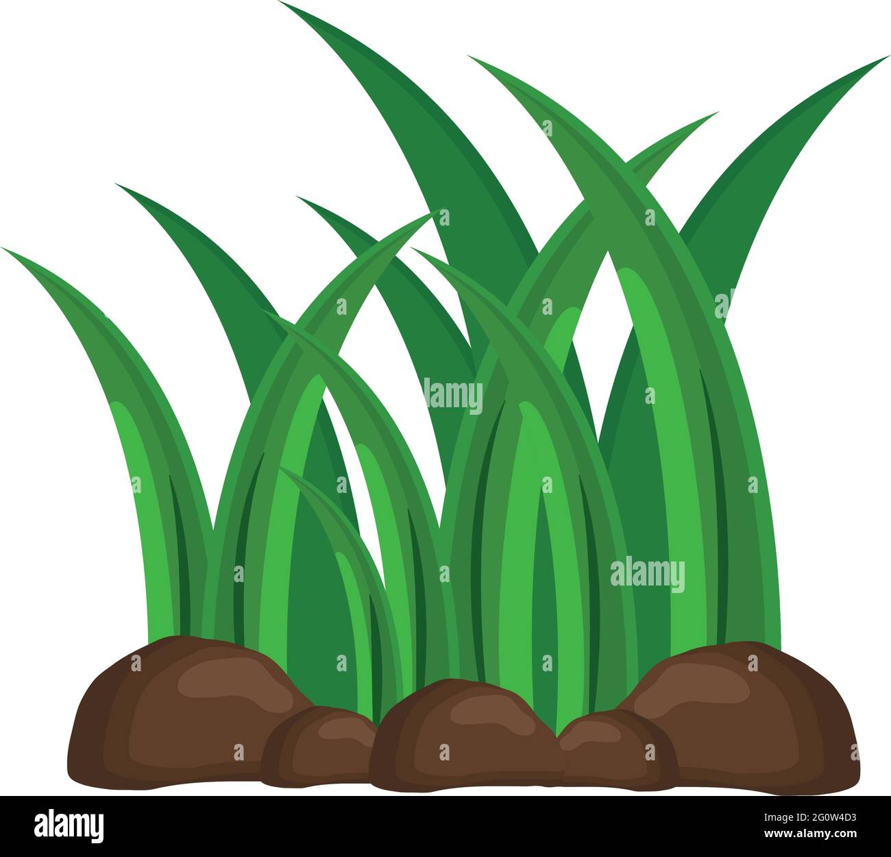 Stones grass nature scene Cut Out Stock Images & Pictures - Alamy