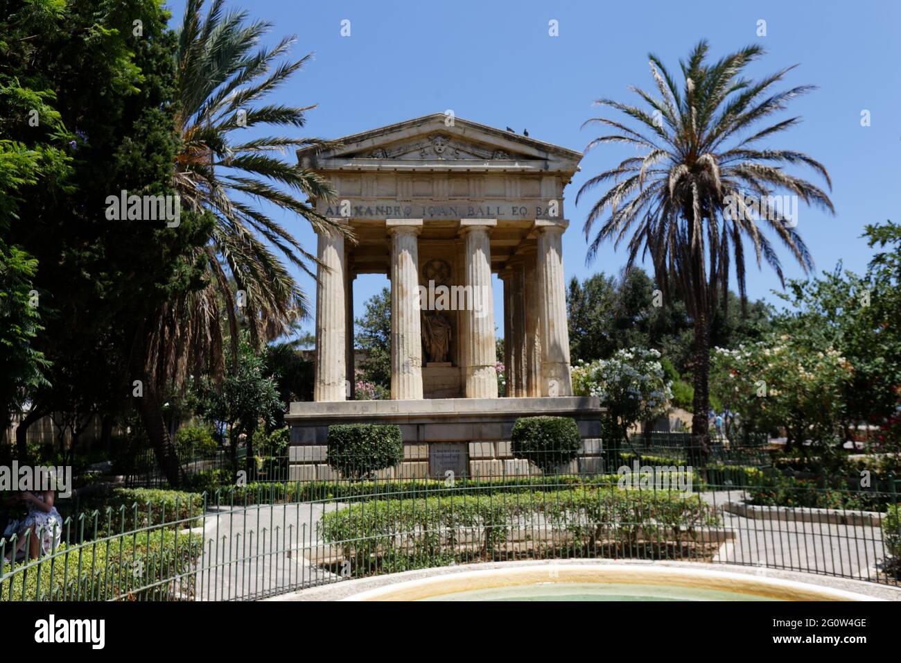 Monument to Sir Alexander Ball Stock Photo - Alamy