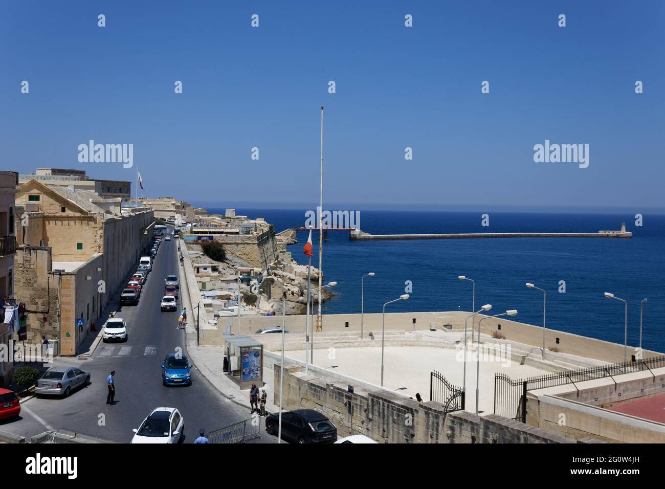 Mediterranean Street - Valletta Stock Photo - Alamy