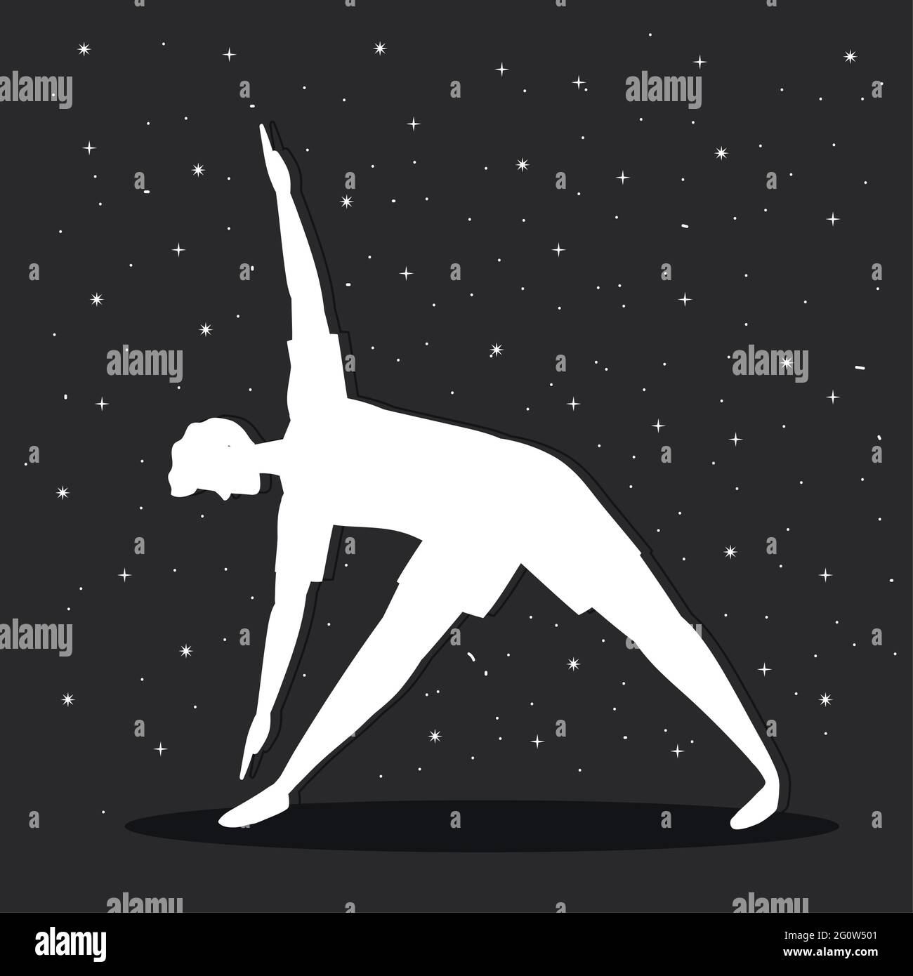 yoga silhouette man Stock Vector Image & Art - Alamy