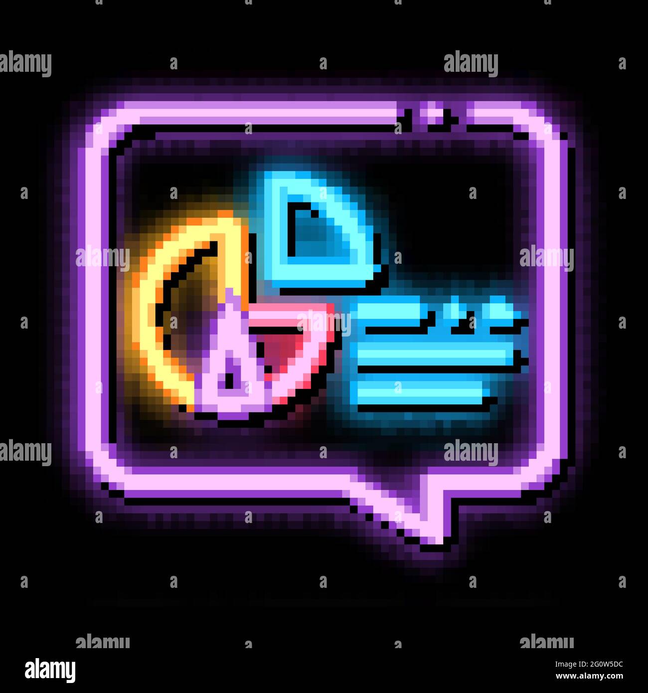 Infographic neon glow icon illustration Stock Vector Image & Art - Alamy