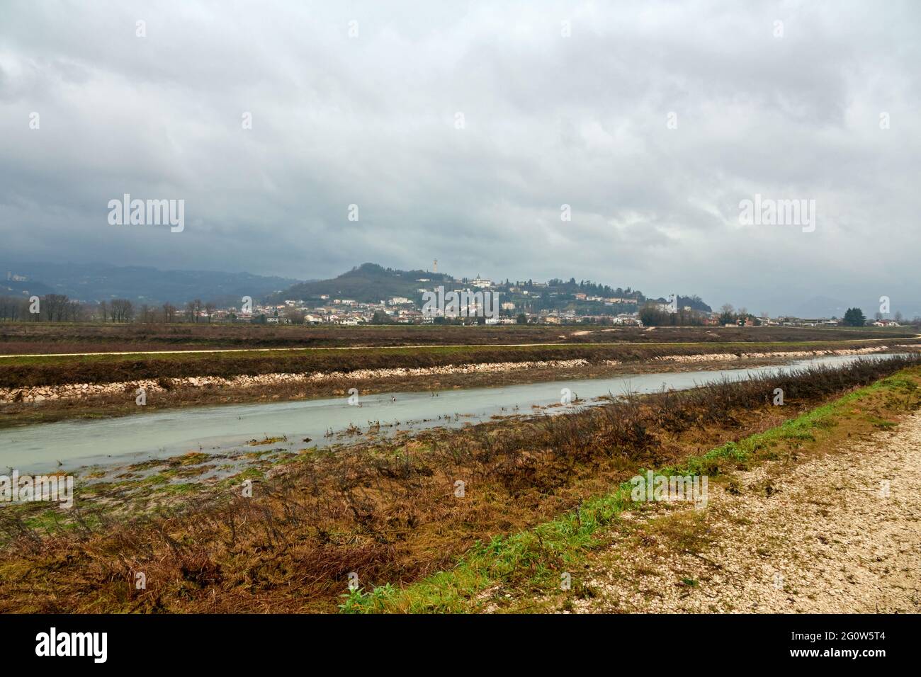 Guà river expansion basin, parkland area on the border between Trissino ...