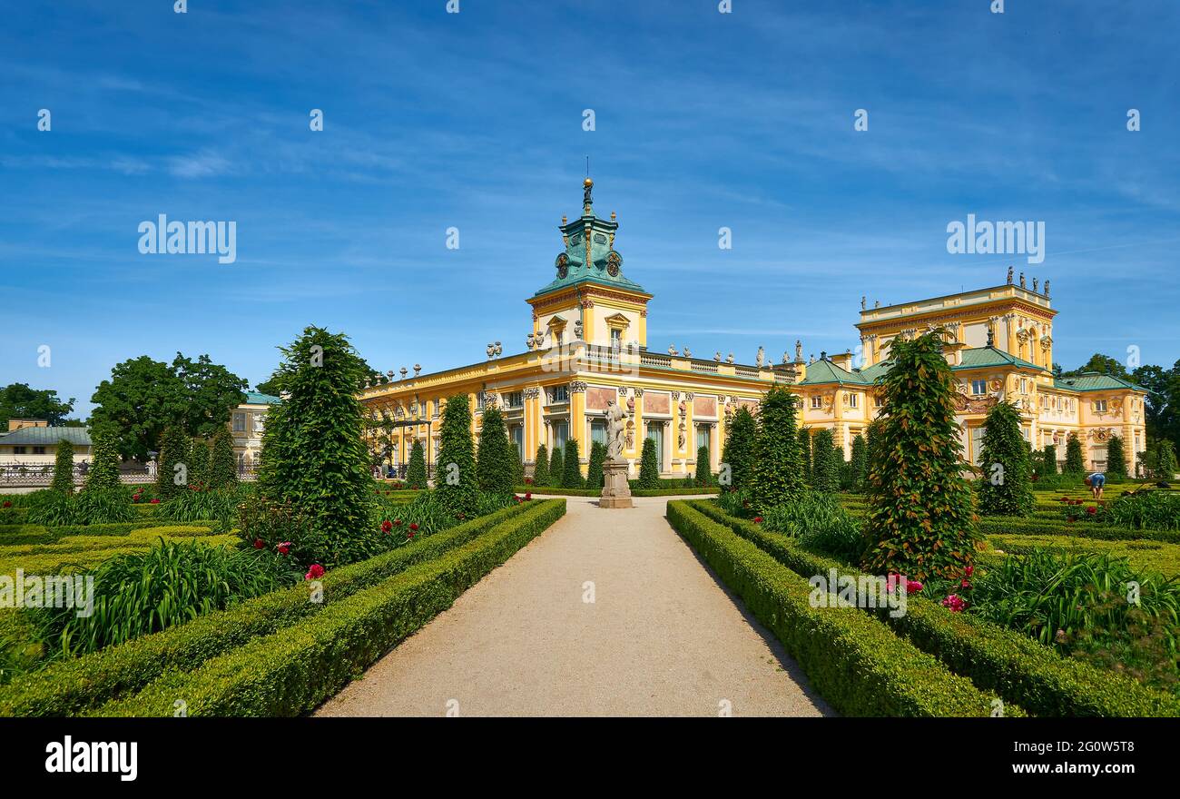 Palace in Wilanow, the baroque residence of King of Poland Jan III ...