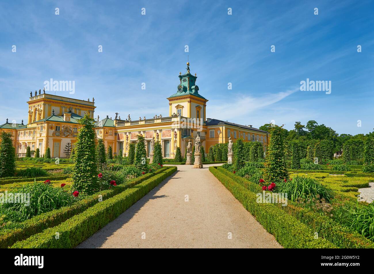 Palace in Wilanow, the baroque residence of King of Poland Jan III ...