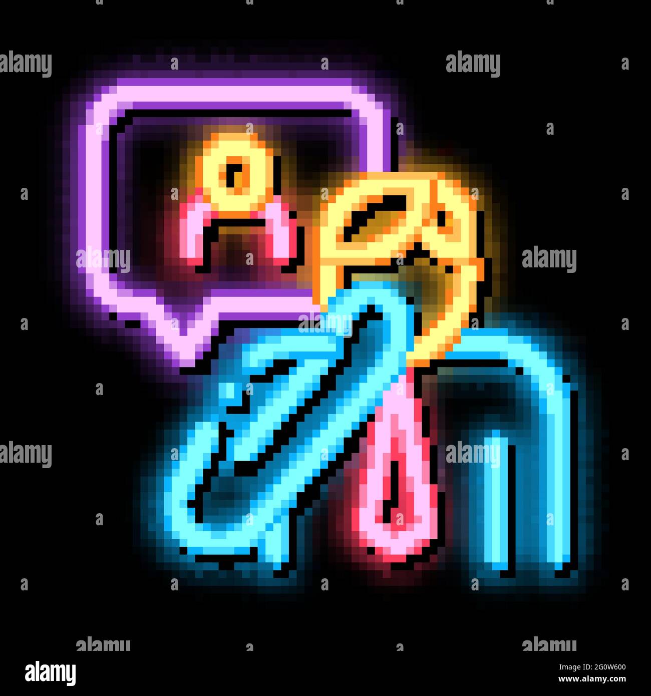 Man Silhouette neon glow icon illustration Stock Vector Image & Art - Alamy