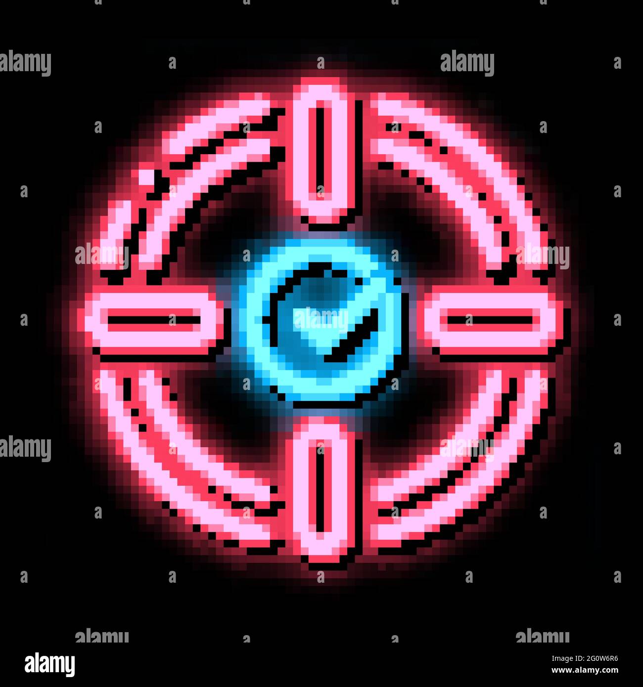 Target Check Mark neon glow icon illustration Stock Vector Image & Art ...