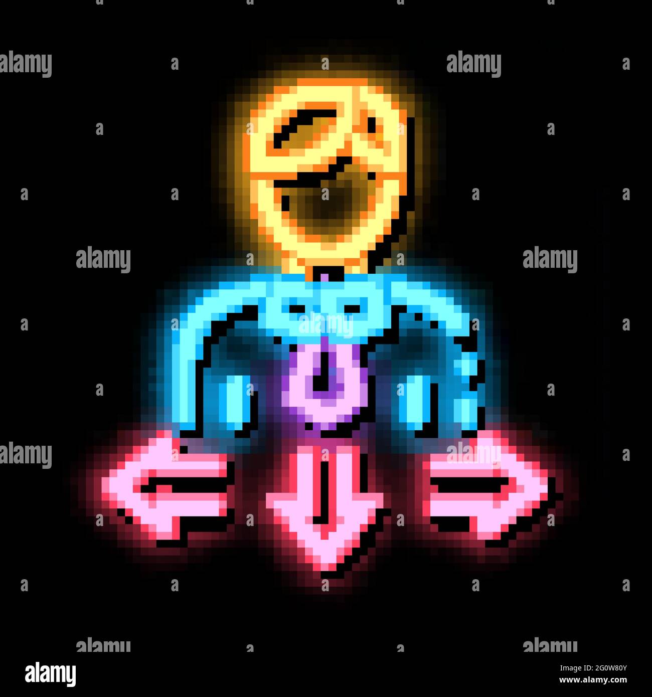 Human Man Arrows neon glow icon illustration Stock Vector Image & Art ...