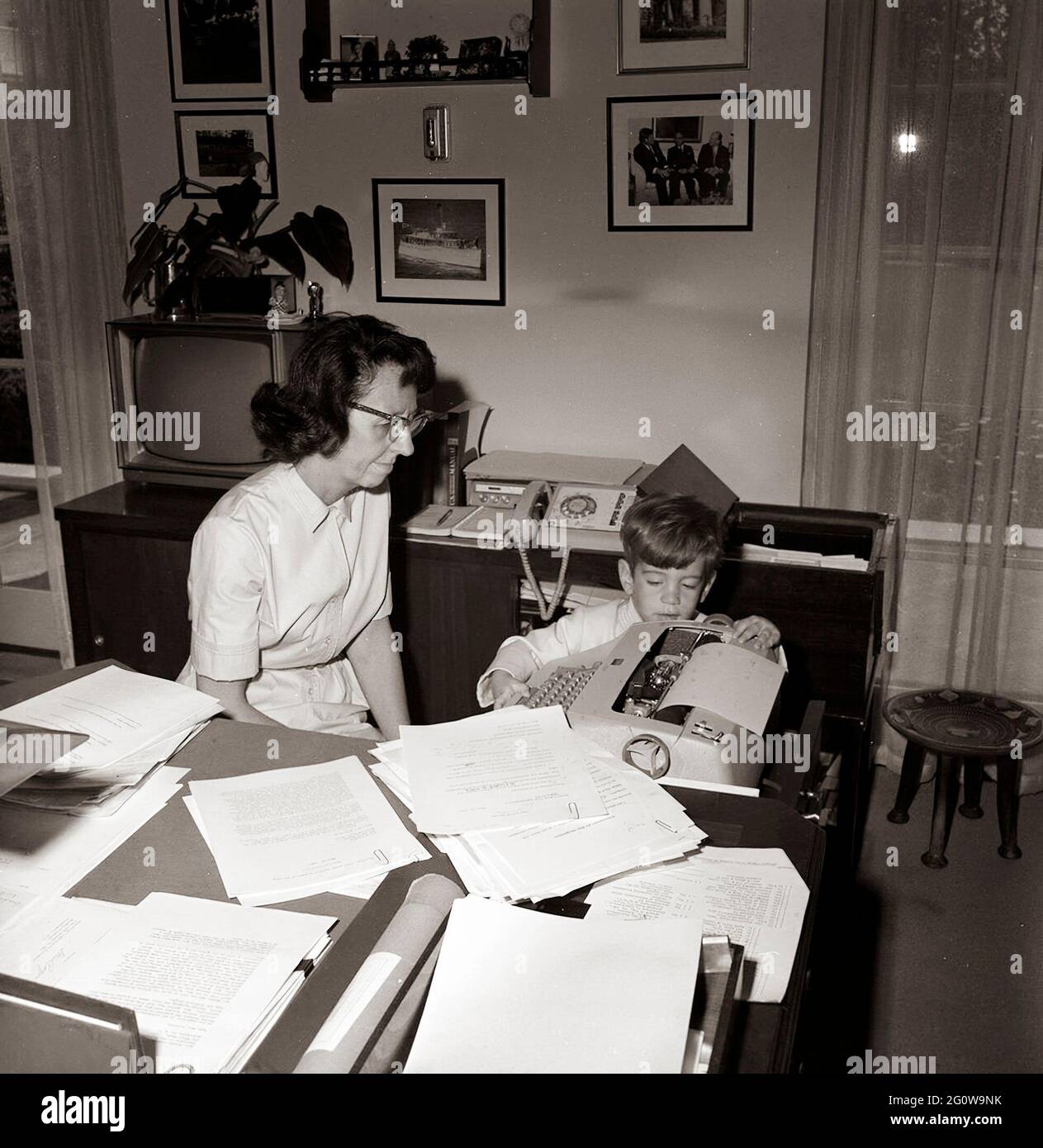 KN-C28846 30 May 1963 John F. Kennedy, Jr., with President Kennedy ...