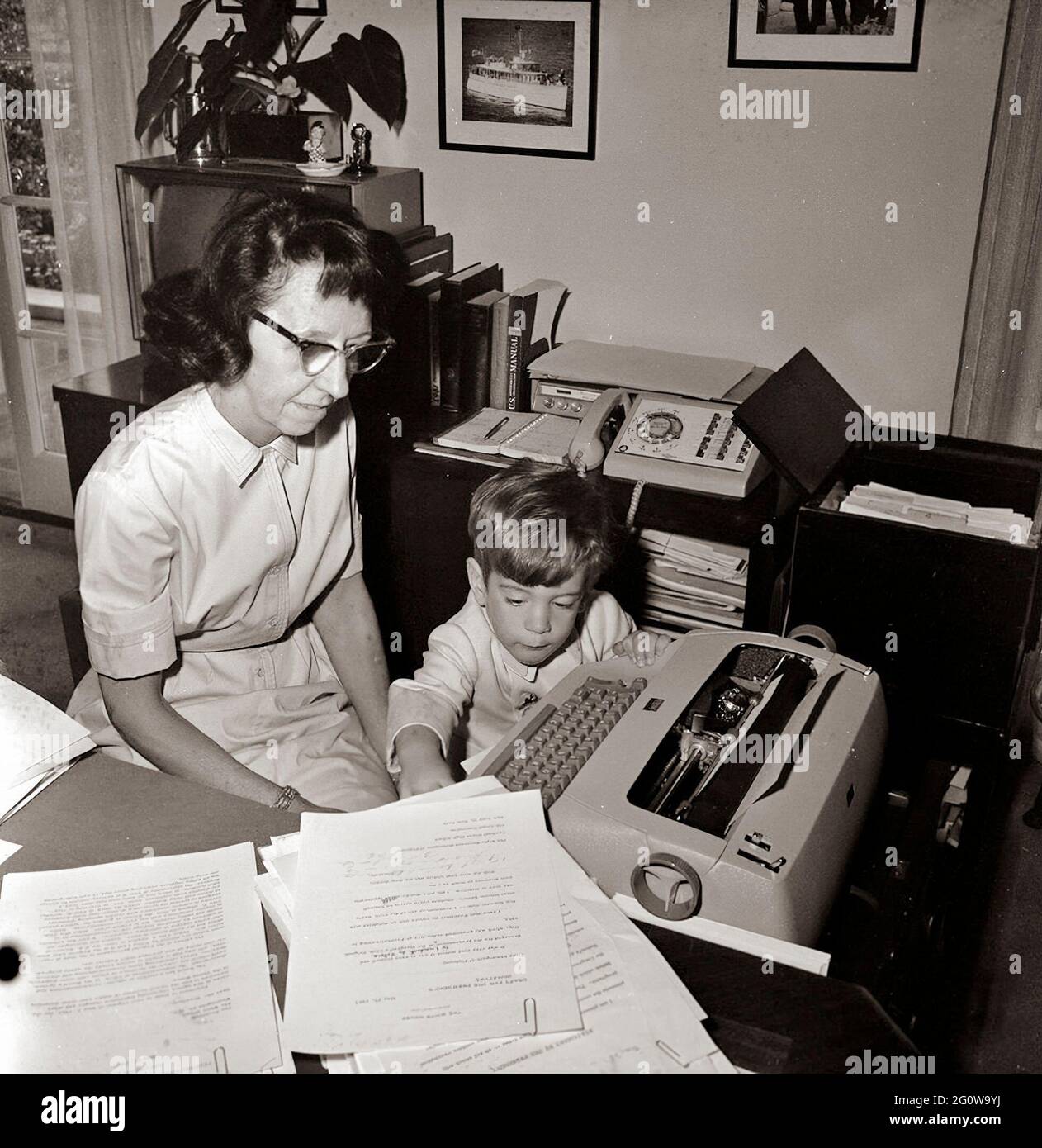 KN-C28848 30 May 1963 John F. Kennedy, Jr., with President Kennedy ...
