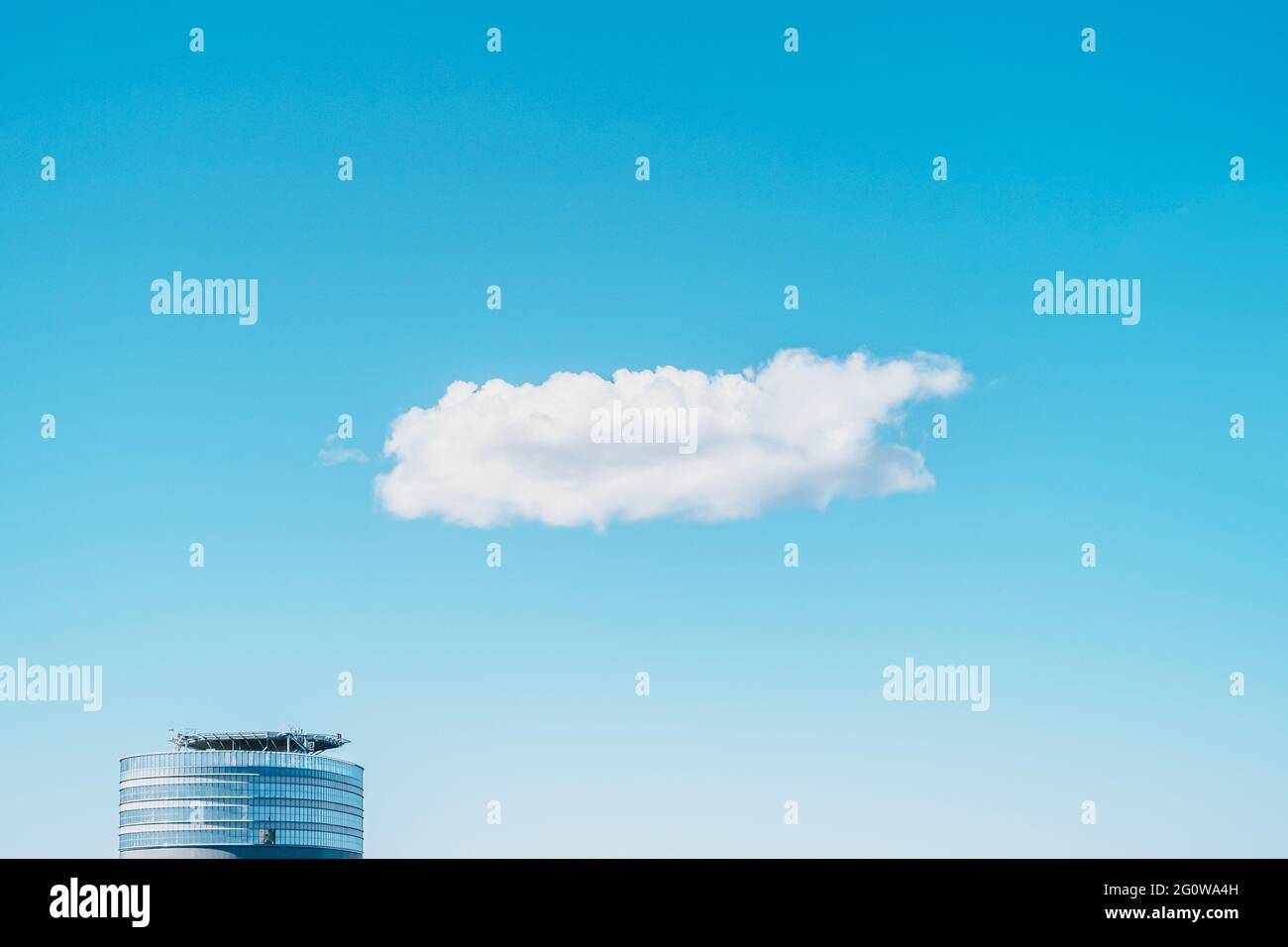Blue sky and white cloud no one business building hi-res stock ...