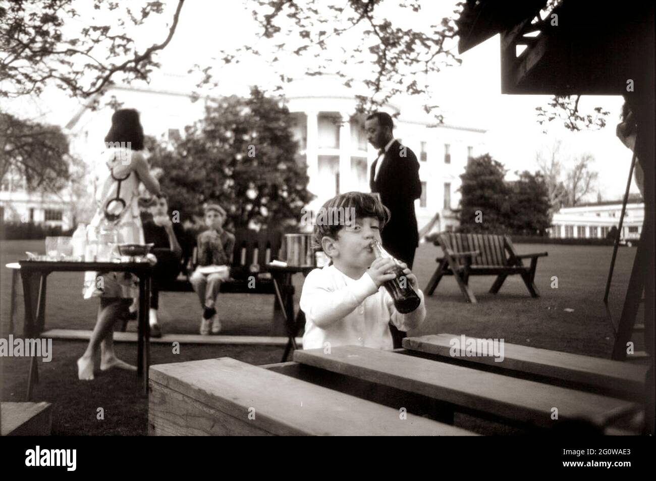 1963 April 04 John F. Kennedy, Jr. at Children's party on the South ...