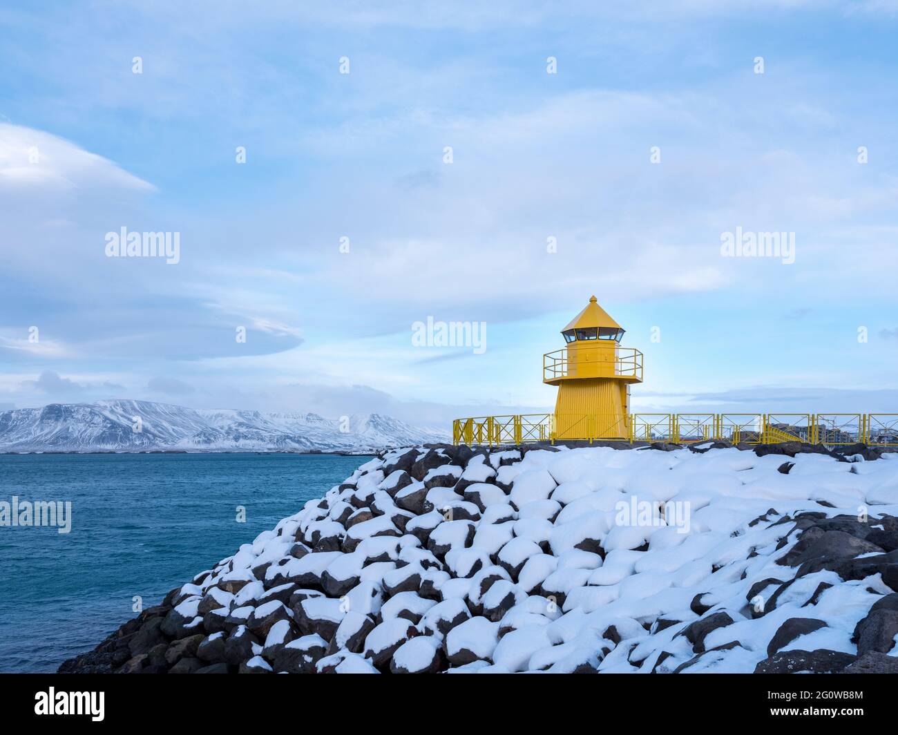 Yellow lighthouse iceland hi-res stock photography and images - Alamy