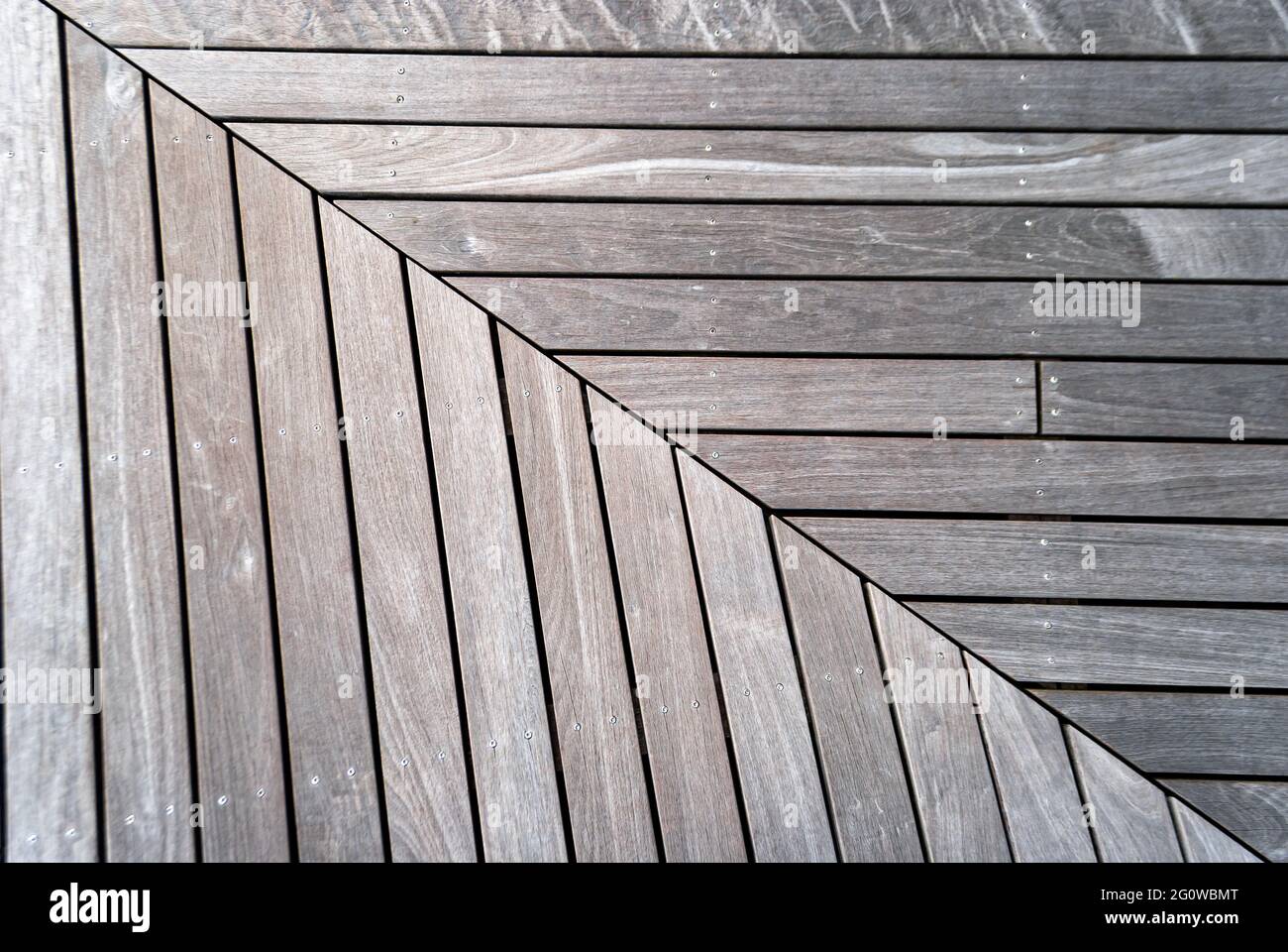 Wood plank background texture with diagonal line, top view Stock Photo ...