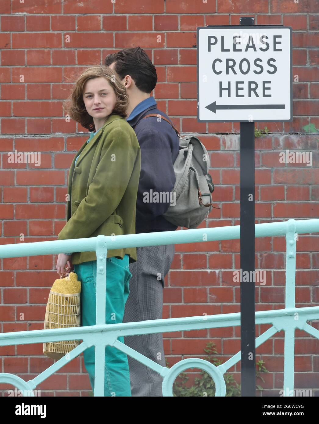 Harry Styles and Emma Corrin on the set of Michael Grandage's latest ...