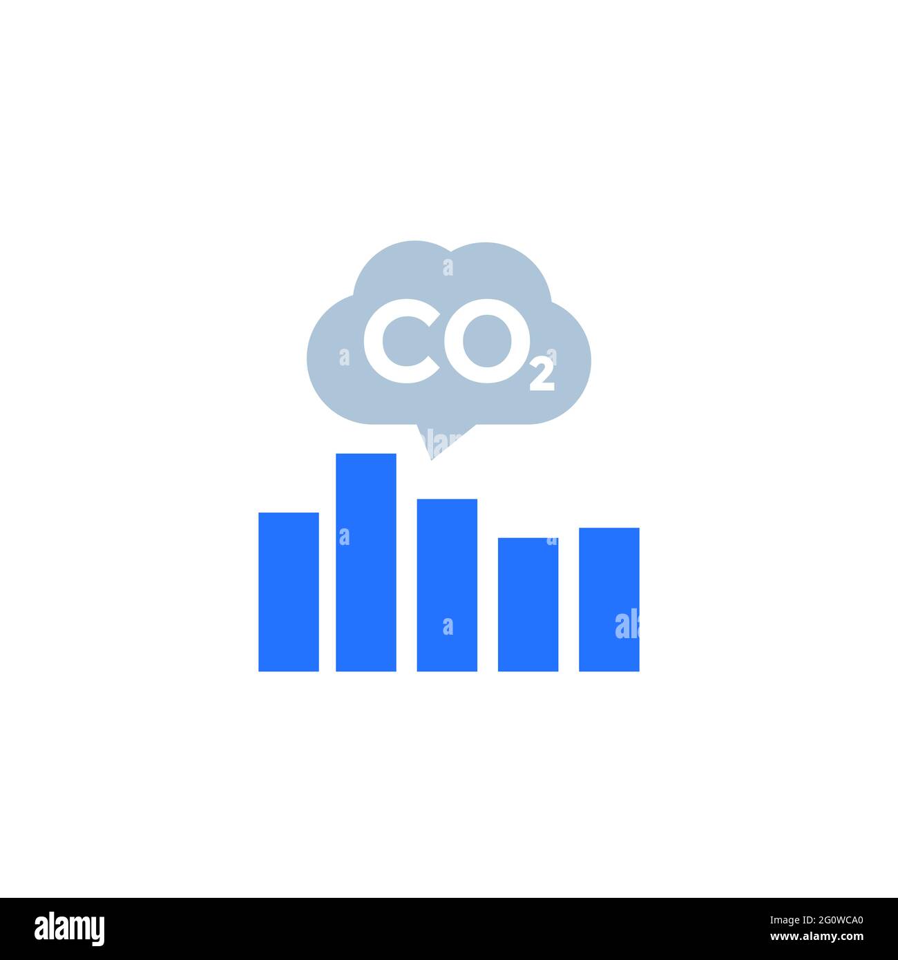co2 and carbon emissions levels chart icon Stock Vector Image & Art - Alamy