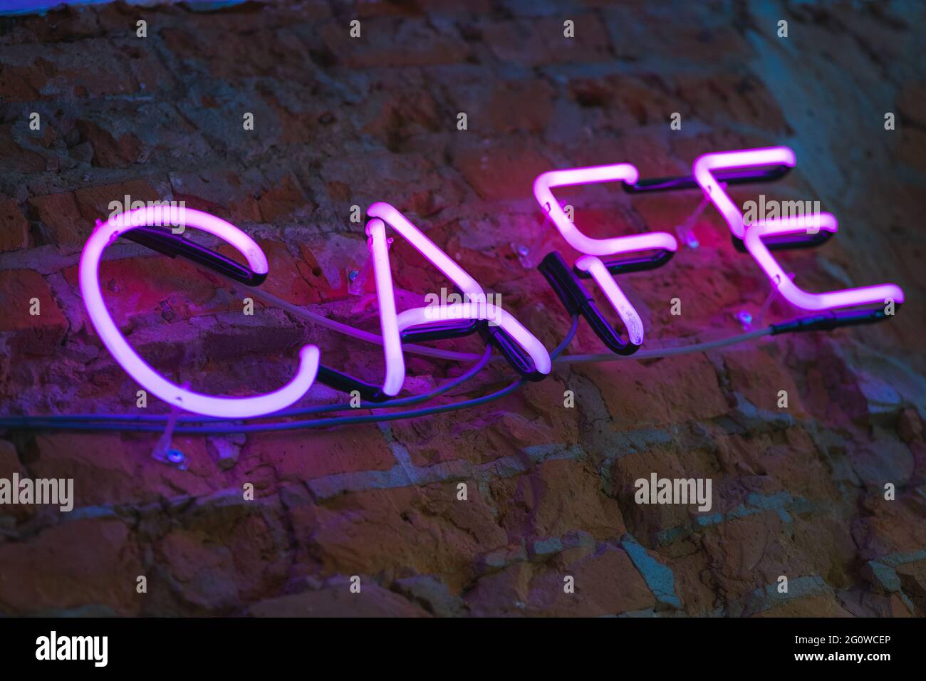 Neon purple letter a hi-res stock photography and images - Alamy