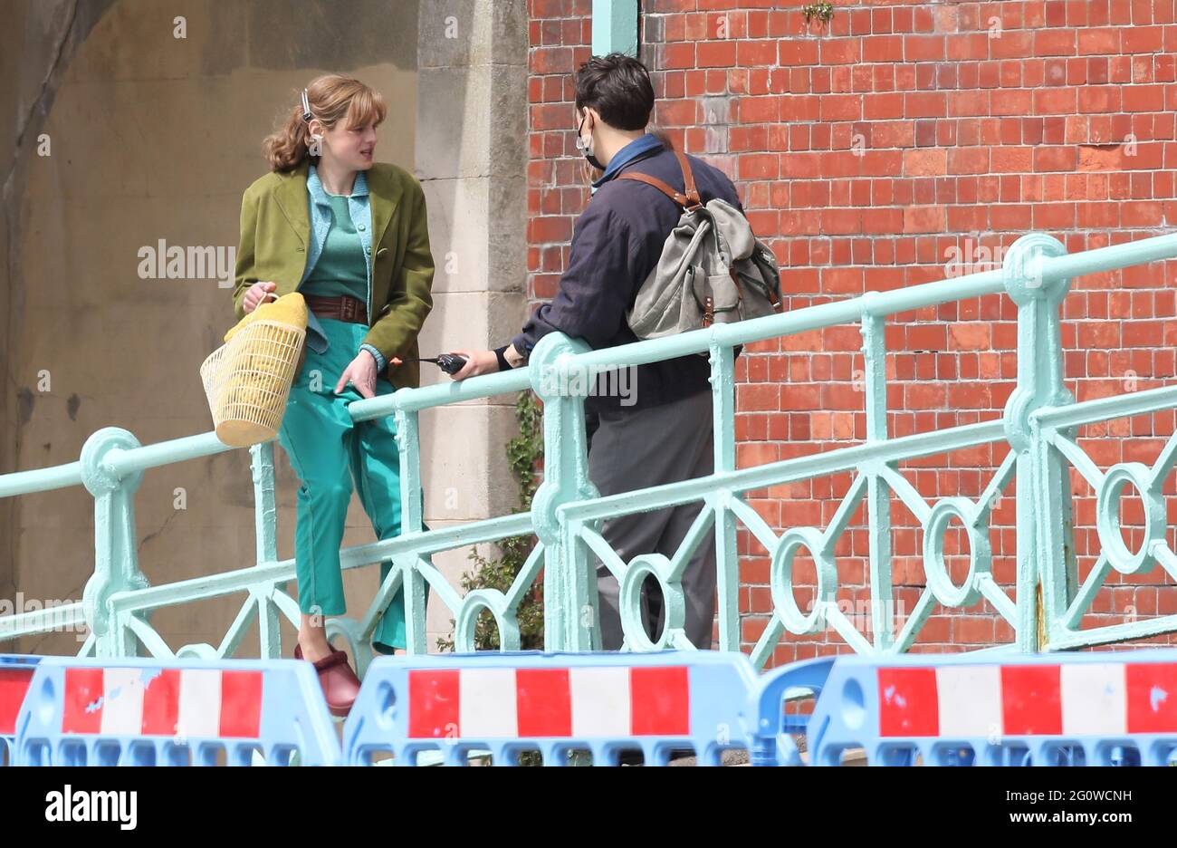 Harry Styles and Emma Corrin on the set of Michael Grandage's latest ...