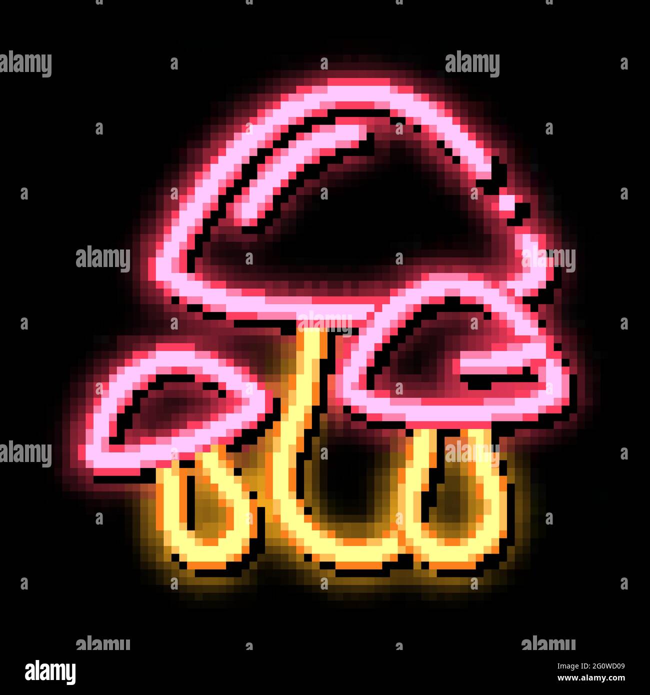 Mushrooms neon glow icon illustration Stock Vector Image & Art - Alamy