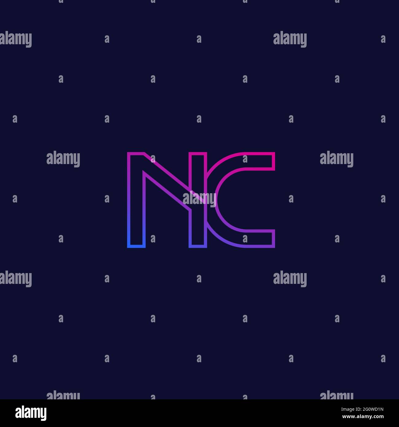 NC letters logo, line design Stock Vector Image & Art - Alamy