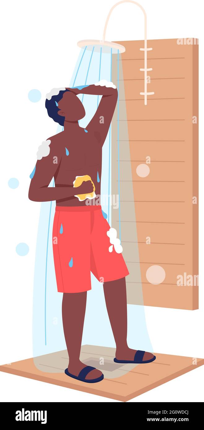 African Man Showering Cut Out Stock Images And Pictures Alamy