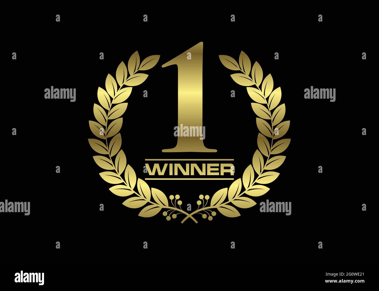 Golden number-one icon, Award, champion, winner, success concept ...