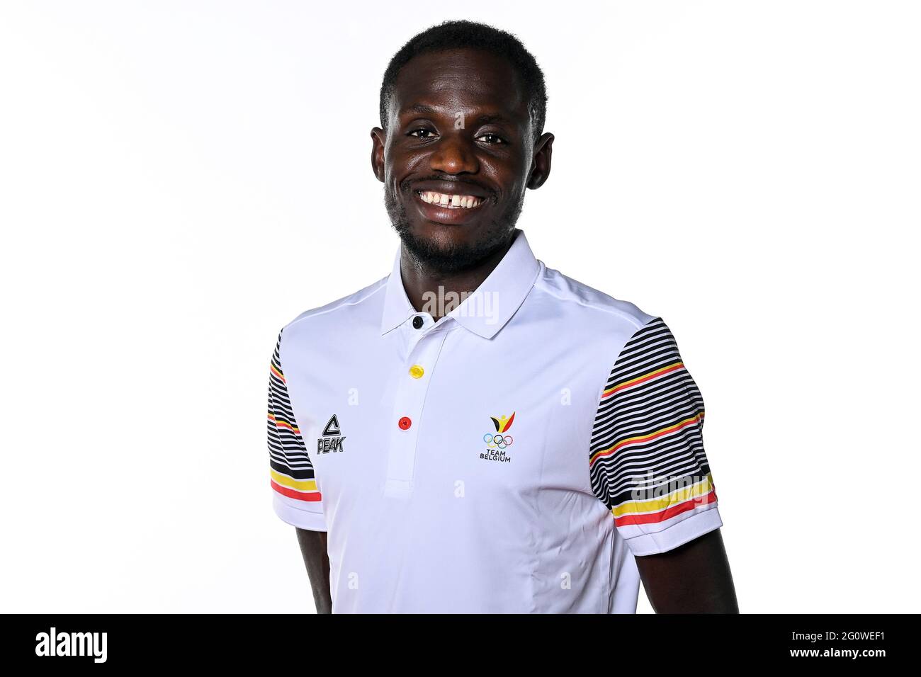 Athlete Isaac Kimeli poses at a photoshoot for the Belgian Olympic ...