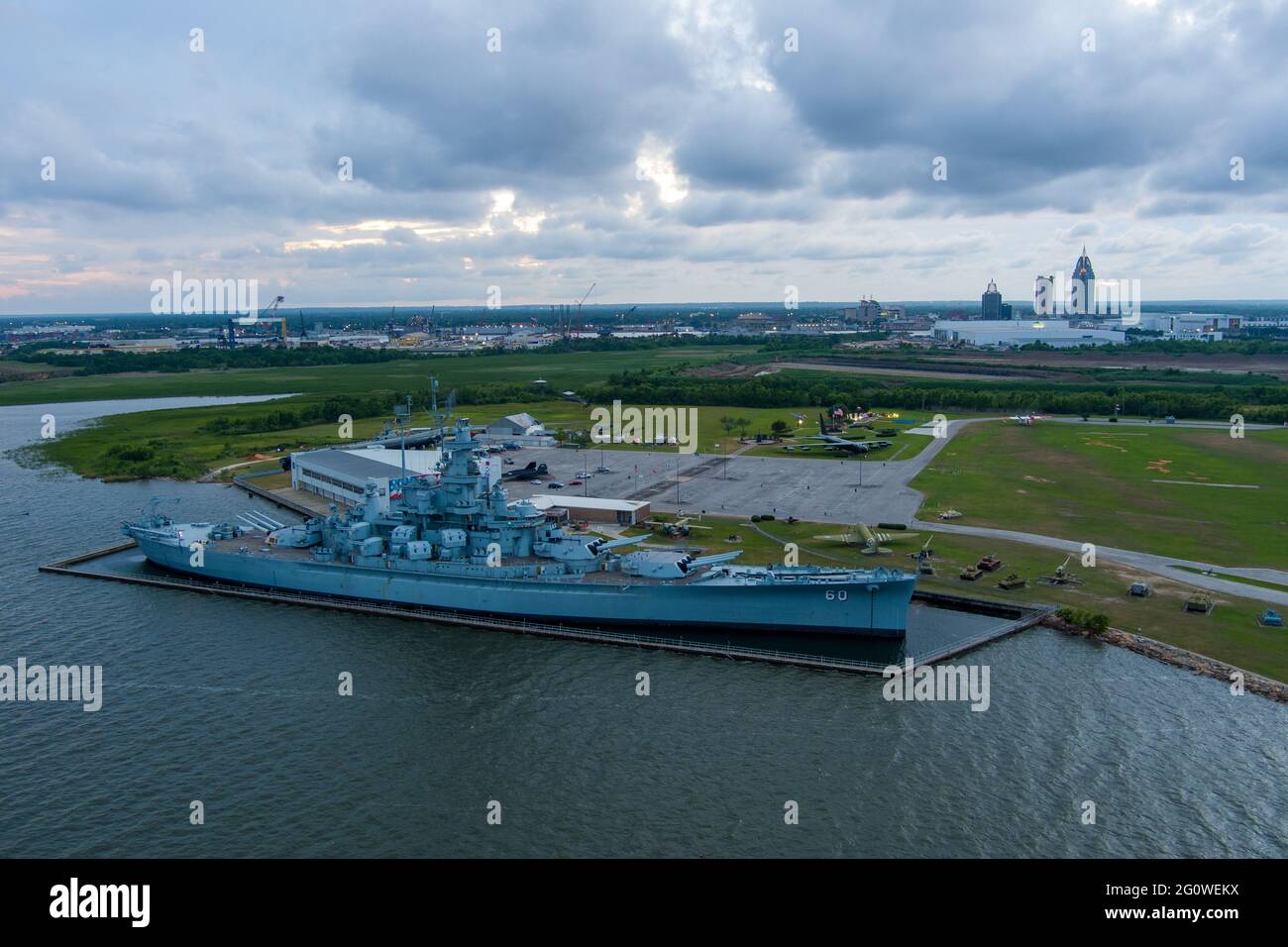 The USS Alabama battleship and Mobile Stock Photo - Alamy