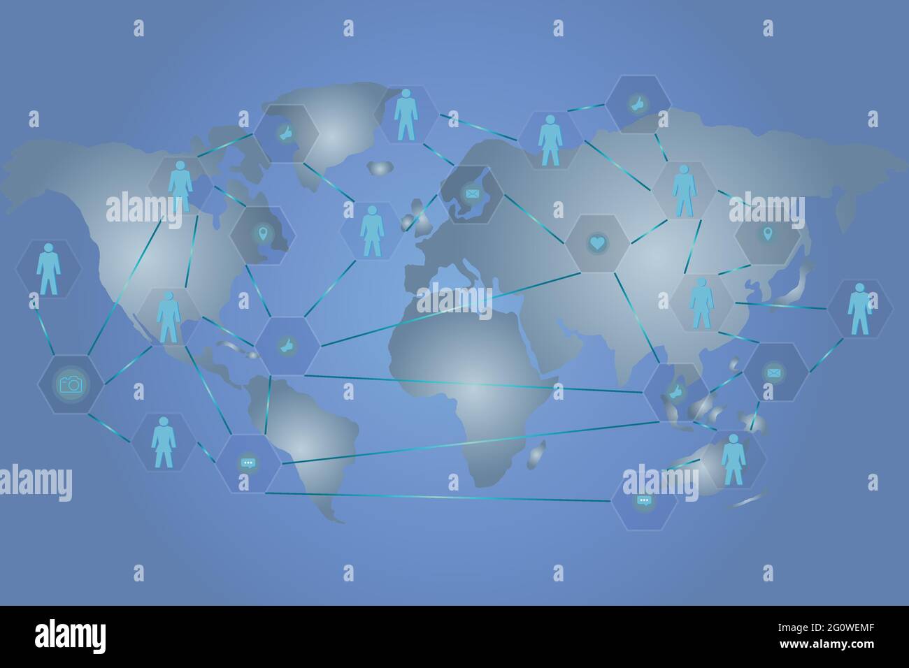 Connecting people on internet Stock Vector Images - Alamy