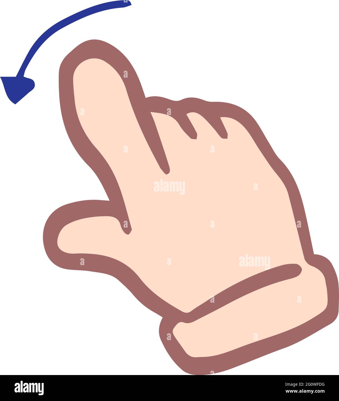 This is a illustration of Touch gesture set drawn with a pen Stock ...