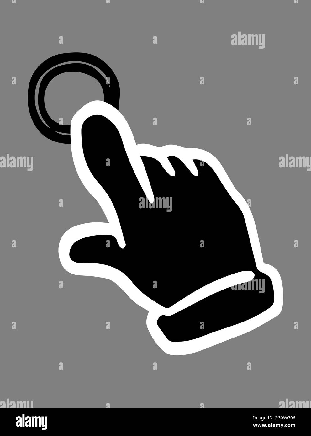 This is a illustration of Touch gesture set drawn with a pen Stock ...