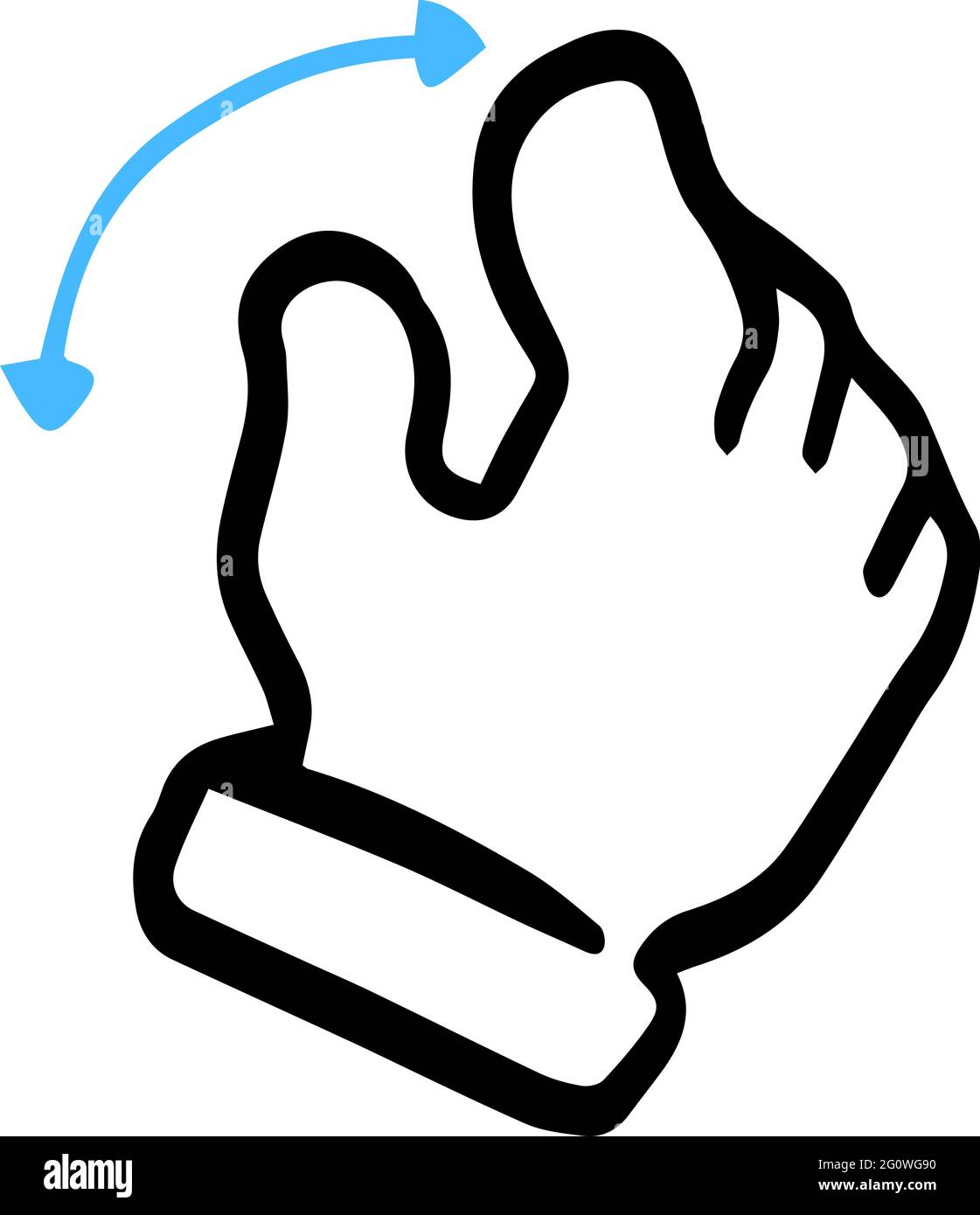 This is a illustration of Touch gesture set drawn with a pen Stock ...