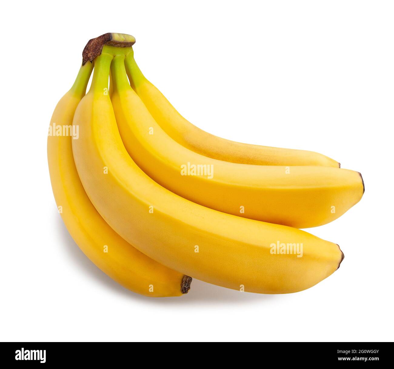 banana bunch path isolated on white Stock Photo - Alamy