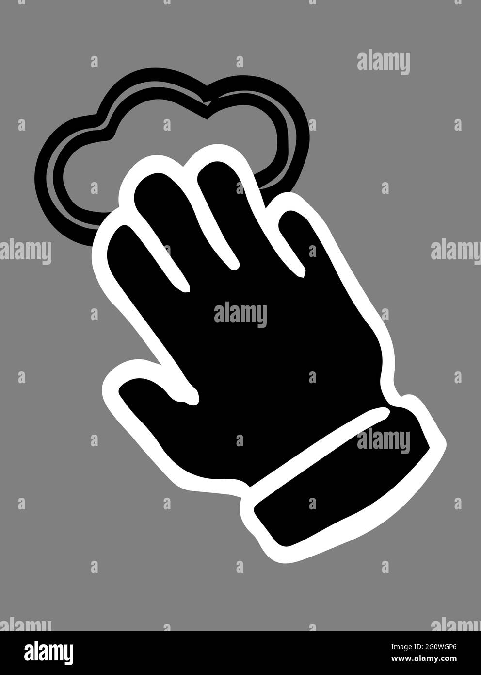 This is a illustration of Touch gesture set drawn with a pen Stock ...