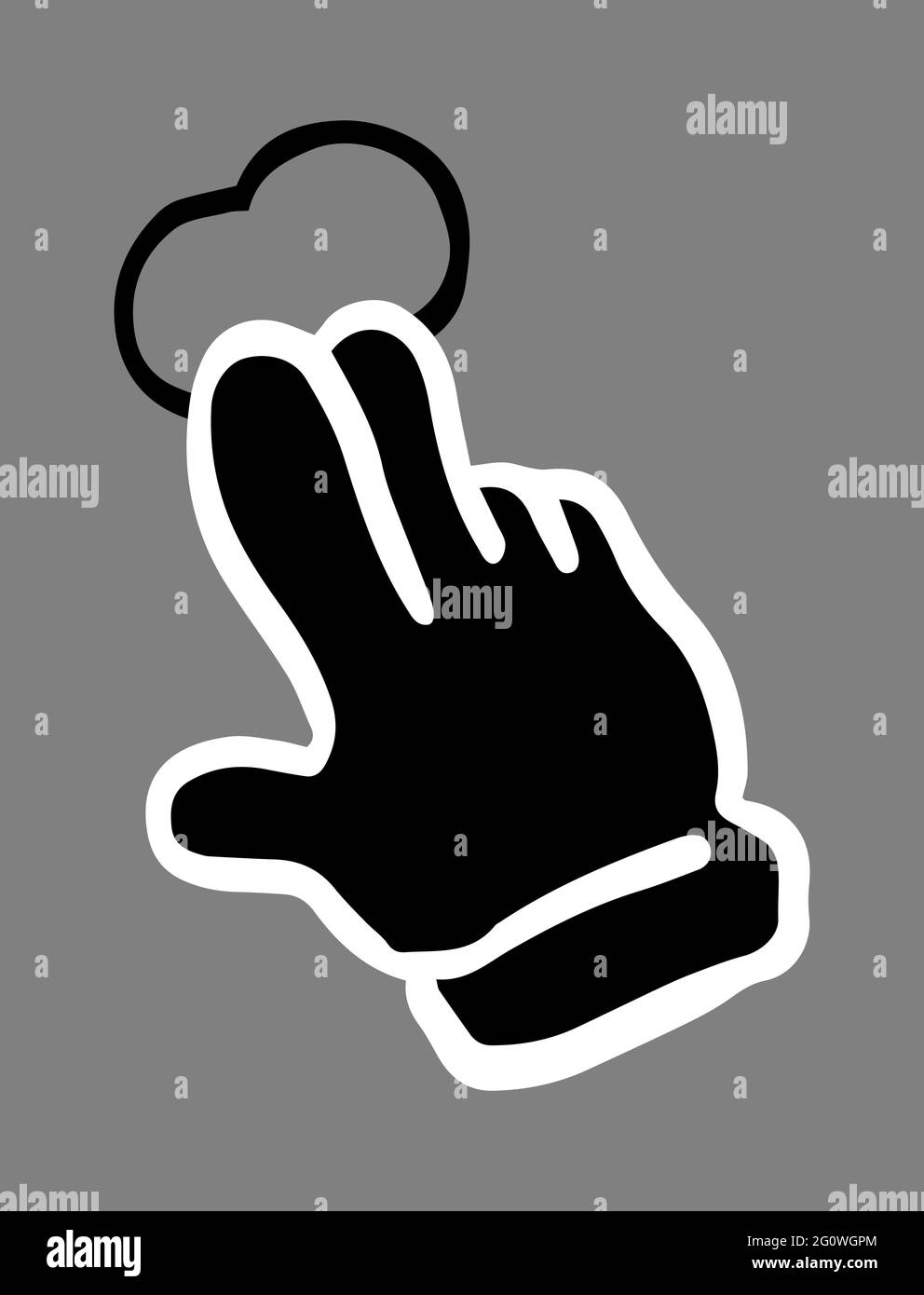 This is a illustration of Touch gesture set drawn with a pen Stock ...