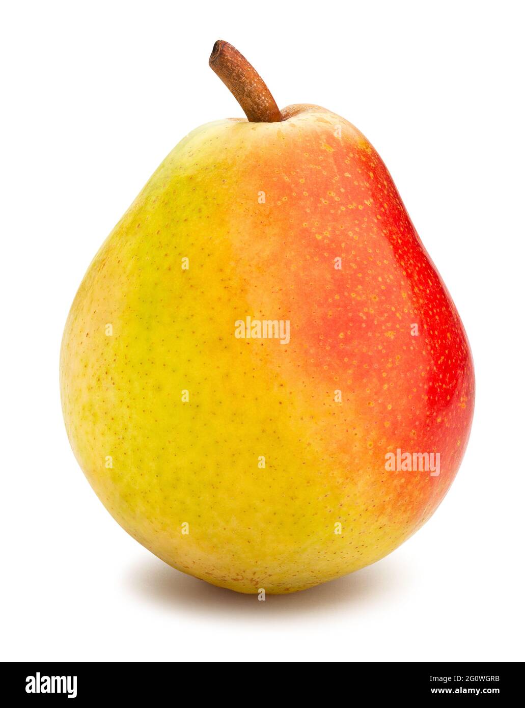 colorful red yellow pear path isolated on white Stock Photo - Alamy