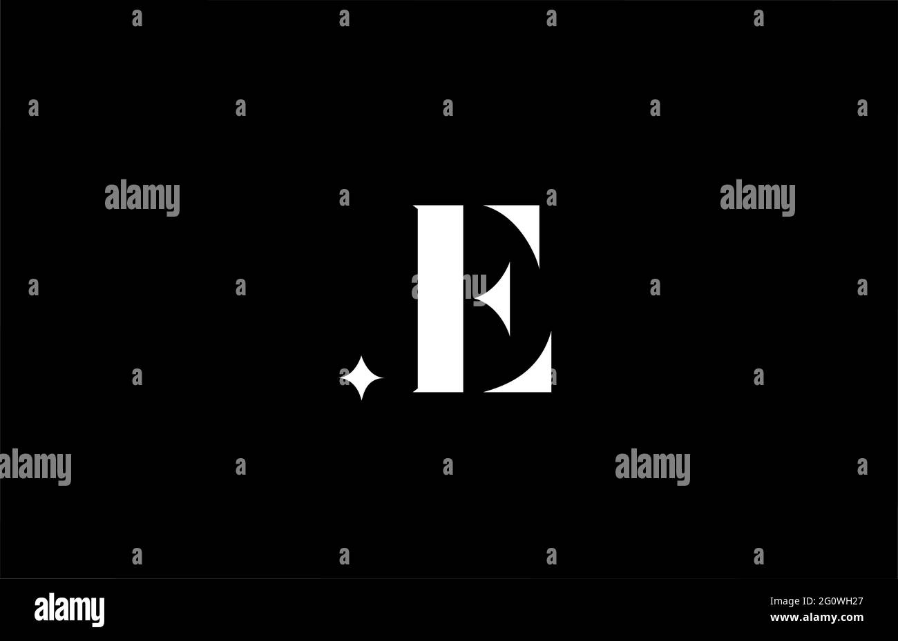 E logo designer Black and White Stock Photos & Images - Alamy