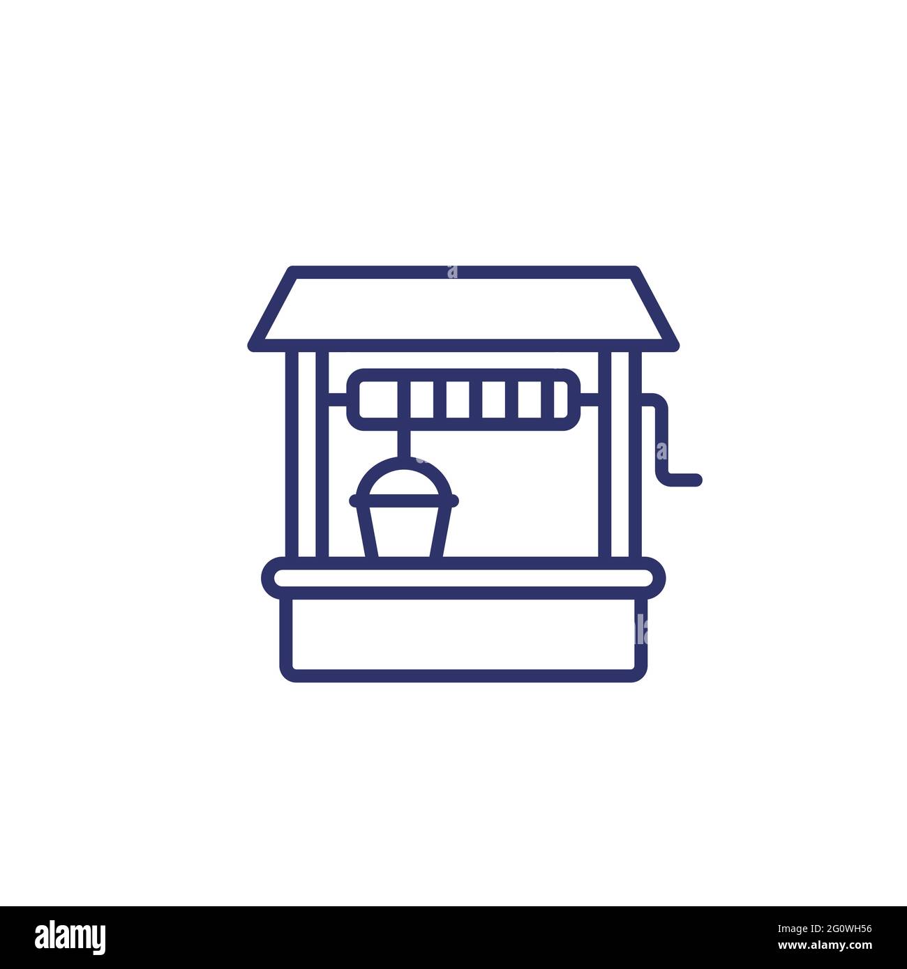 Farm well icon outline Cut Out Stock Images & Pictures - Alamy