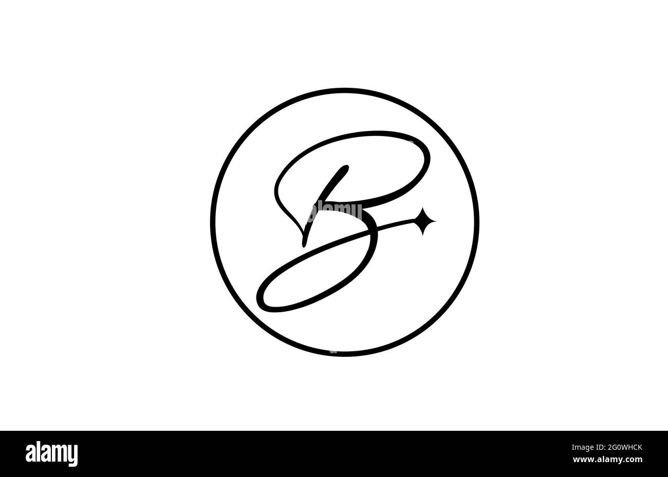 Letter b circle logo design hi-res stock photography and images - Alamy