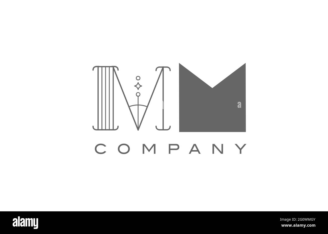 Letter mm logo Black and White Stock Photos & Images - Alamy