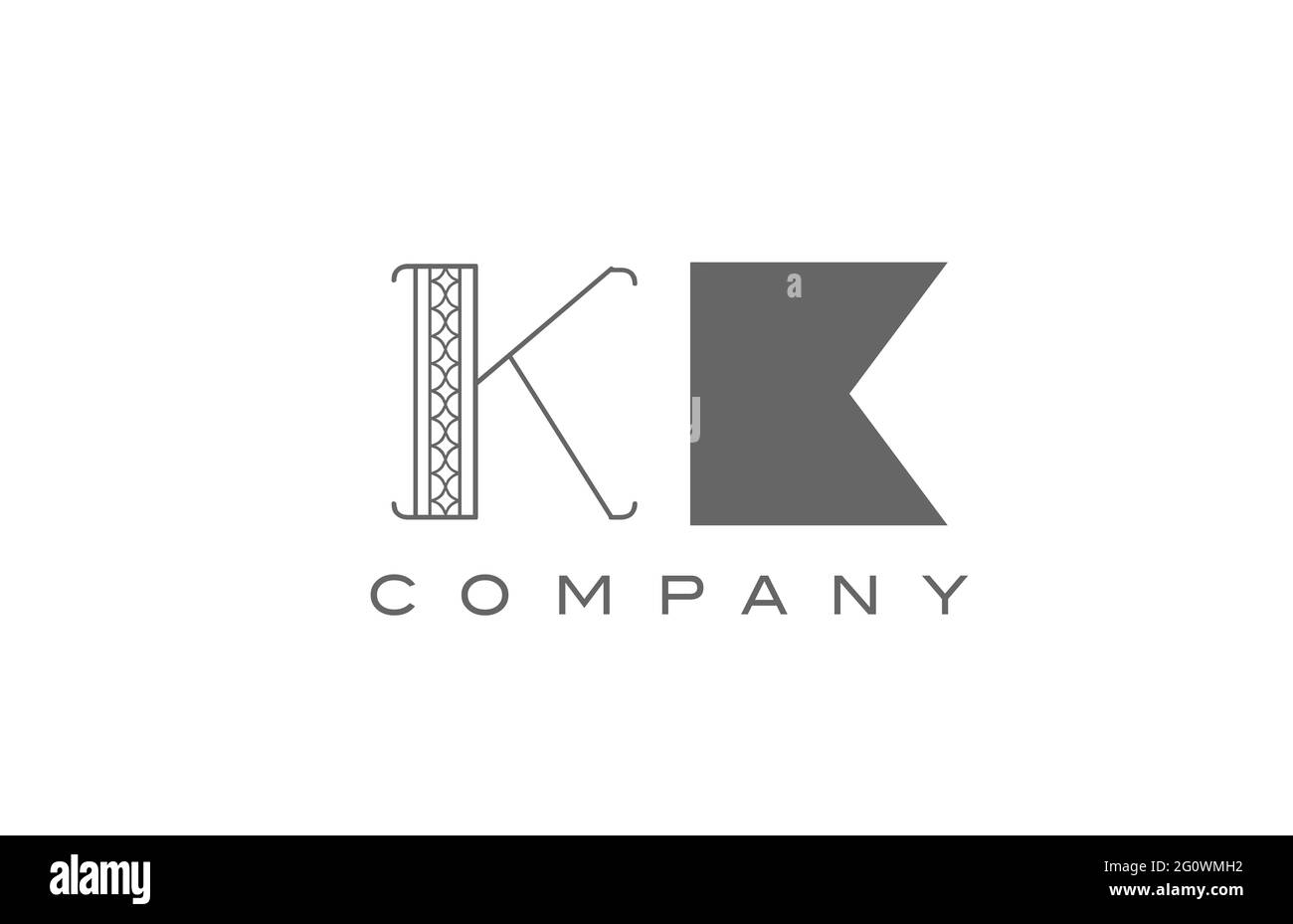 Kk minimal logo hi-res stock photography and images - Alamy