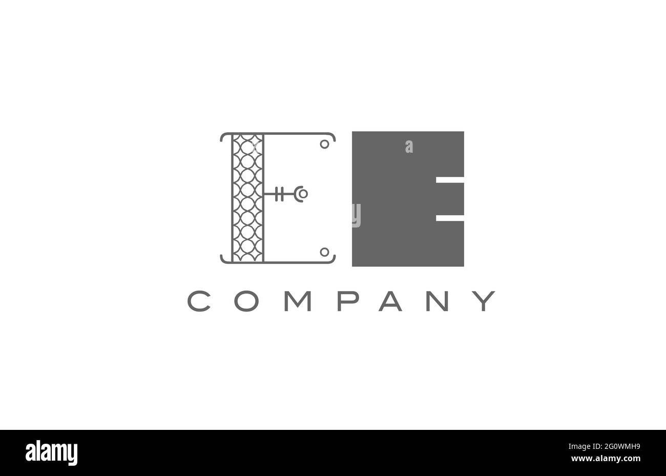 Letter e logo Black and White Stock Photos & Images - Alamy