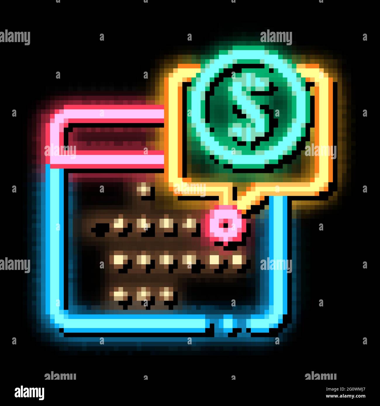 Calendar Coin neon glow icon illustration Stock Vector Image & Art - Alamy