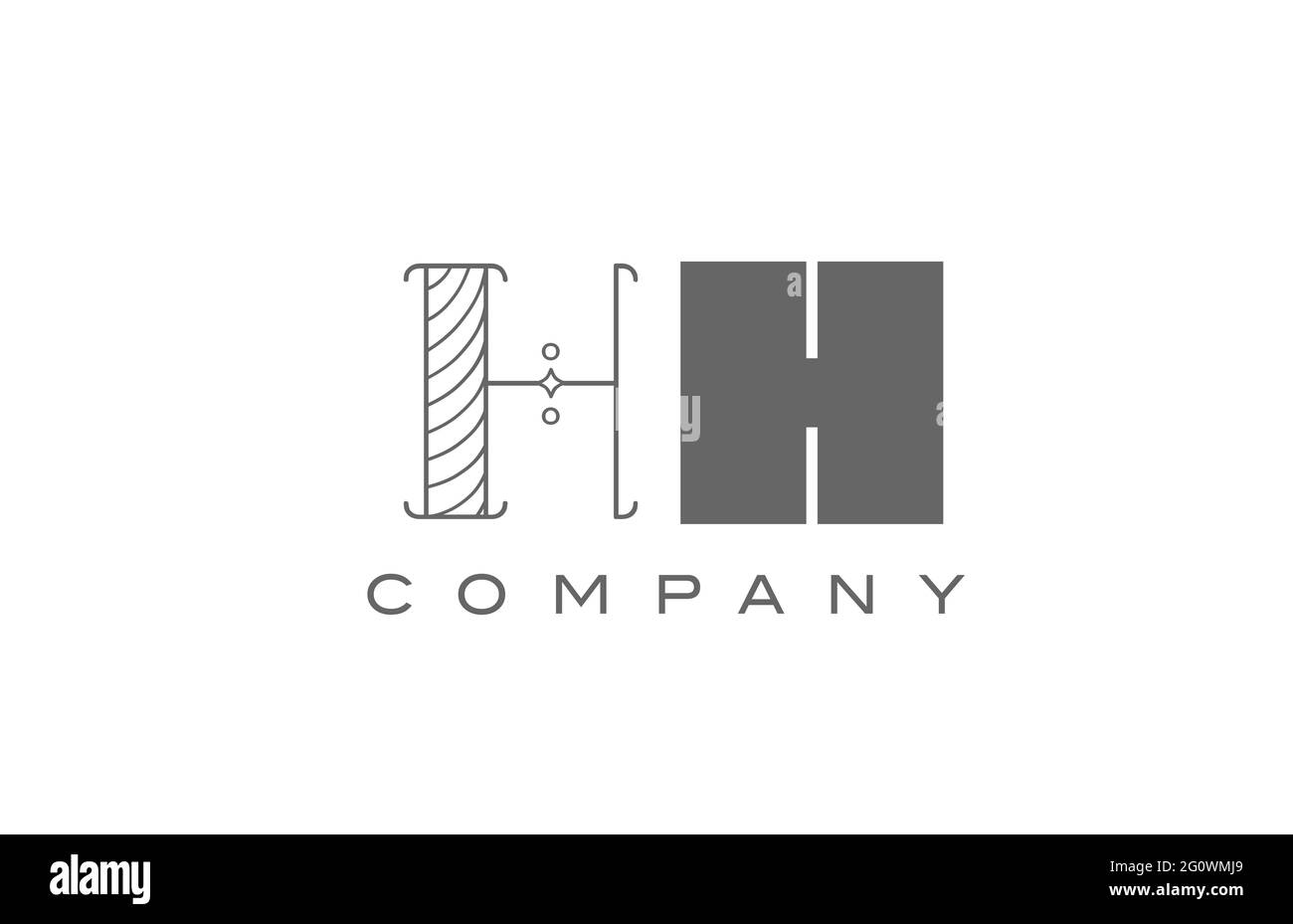 HH HH grey white alphabet logo icon for company with geometric style ...