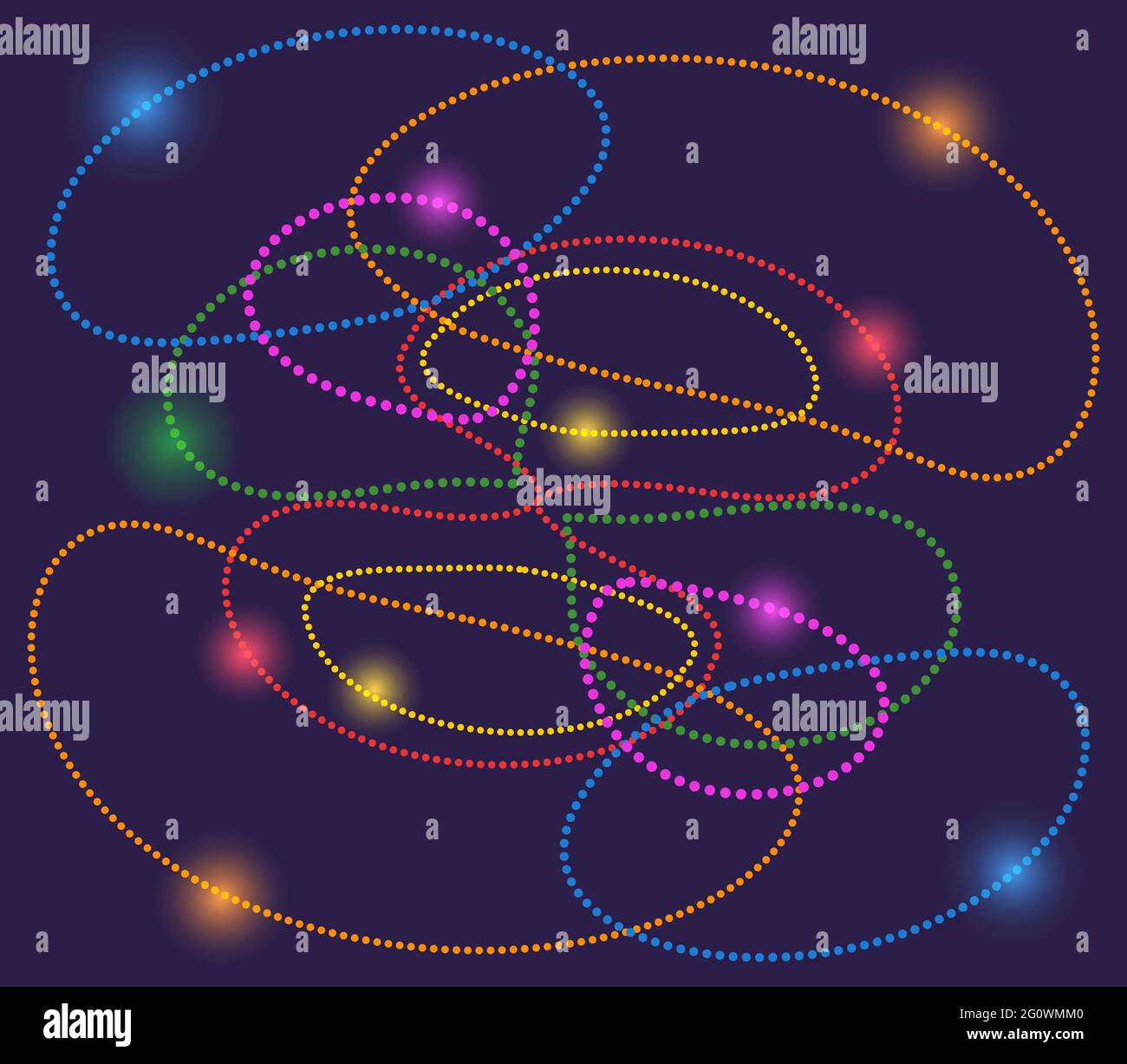 Rainbow Beads Abstract Pattern Different life Multi colored curved ...