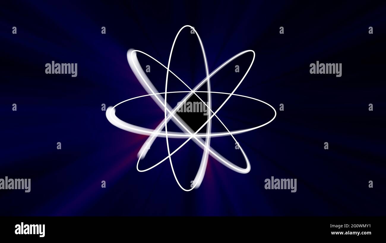 atom abstract light model, 3d illustration render Stock Photo - Alamy