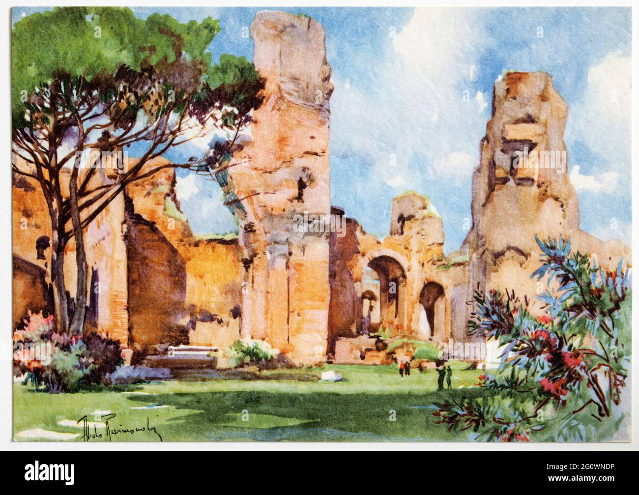 Vintage postcards rome hi-res stock photography and images - Alamy